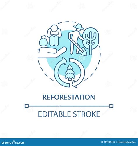 Reforestation Concept Icon Stock Vector Illustration Of Notion 219931615