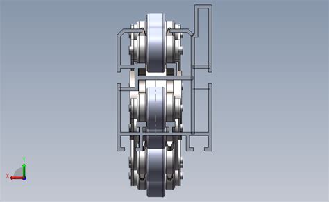 2 5倍速链与85x55铝材导轨及配套链轮装配 Solidworks 2014 模型图纸下载 懒石网