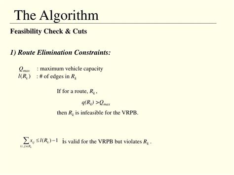 Ppt An Exact Algorithm For The Vehicle Routing Problem With Backhauls