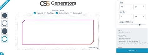 Corners Cut Css Stack Overflow