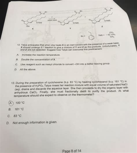 Solved H3C Br HaC H3CH 7 A Mixture Of X And Y Is Heated In Chegg Com