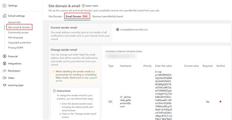 How To Whitelabel Your Learnworlds School Email Learnworlds Help Center