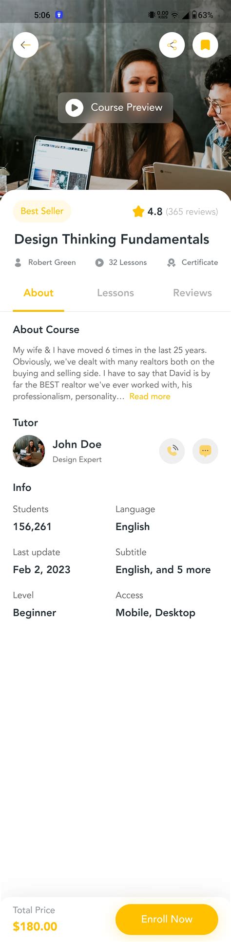 online learning app e learning app flutter ui kit by ktonixsolutions