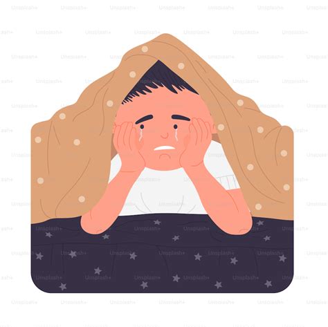 무서워서 우는 어린 아이 우울한 아이 어린 시절의 정신 문제 벡터 일러스트레이션 사진 Unsplash의 부정적인 감정 이미지