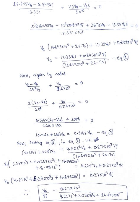Solved Find The Transfer Function Vovi And Make A Bode Plot C 10 Of Course Hero