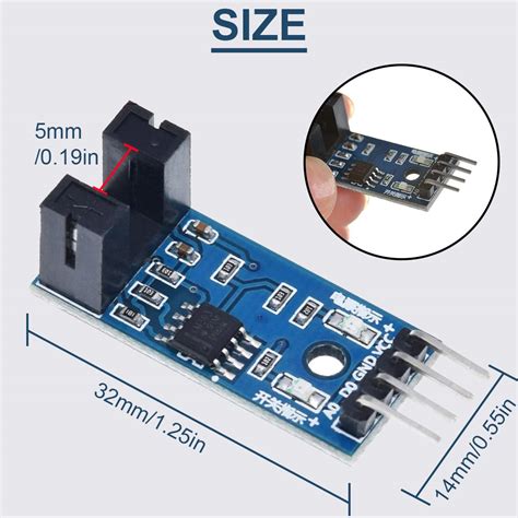 10pcs Comparator Speed Sensor Module Lm393 Chip Motor Measuring Slot Type Ir