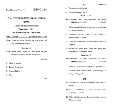 IGNOU BEGC Previous Year Question Paper Download Guruignou