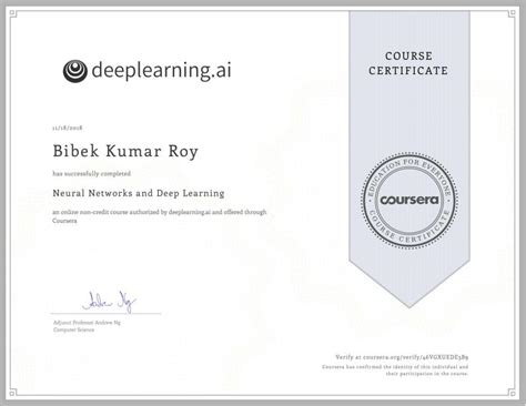 Bibek Roy On Linkedin Deeplearning Coursera Neural
