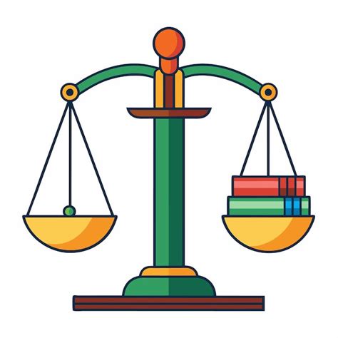 A Drawing Of A Scale With A Stack Of Books On It Premium Ai Generated