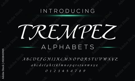 Script Font Display Alphabet Handwriting Style Fonts Set Typography A To Z And Numbers Stock