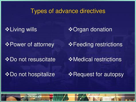 Ppt End Of Life Issues A Focus On Advance Directives Powerpoint Presentation Id 2114347