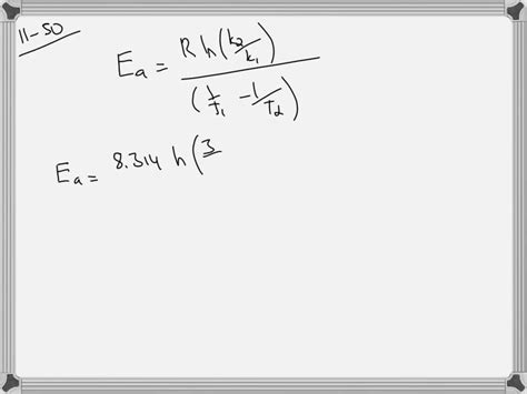 Solvedcalculate The Activation Energy For A Reaction If Its Rate Constant Is Found To Triple