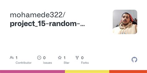 Github Mohamede322project15 Random Picker Visualizer
