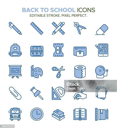 백 투 스쿨 아이콘 세트 교육 학습 학생 교실 개학 쇼핑으로 돌아가기 신학기에 대한 스톡 벡터 아트 및 기타 이미지 신학기 아이콘 연필 Istock