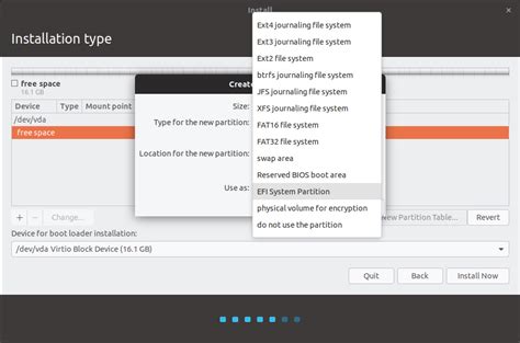 Uefi No Efi System Partition Option For Ubuntu 1810 Ask Ubuntu