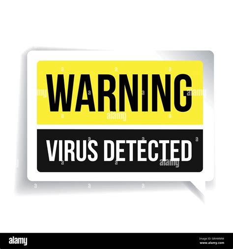 Warning Virus Detected Security Concept Sign Stock Vector Image And Art Alamy