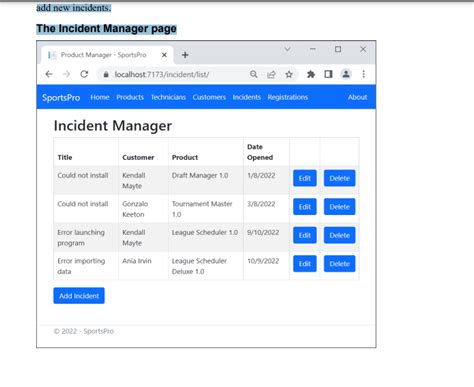 solved develop a mvc codemanage customers and manage