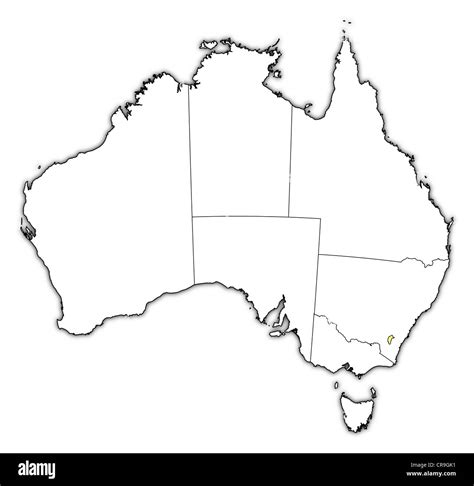 Political Map Of Australia With The Several States Where Capital