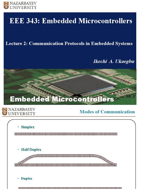 Eee 343 Lecture 2 Communication Protocols In Embedded Systems Pdf Pdf Bit Rate Digital