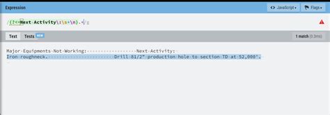 Regex Pattern Working In Regexr But Match Activity Is Giving Null Value Something Else