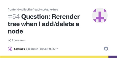 Question Rerender Tree When I Adddelete A Node · Issue 54 · Frontend Collectivereact