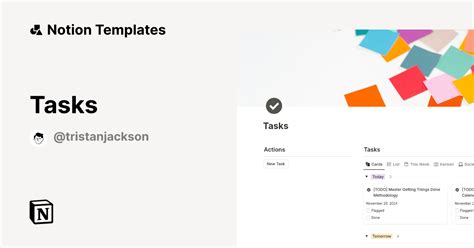 tasks template notion marketplace