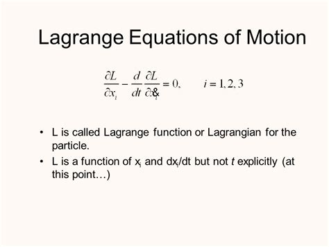 Lagrangian And Hamiltonian Dynamics Ppt Video Online Download