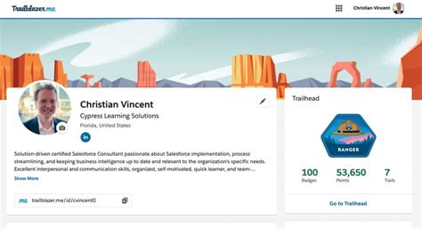 Salesforce Learning Trailhead Salesforceadmin Salesforceconsultant… Christian Vincent