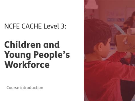 NCFE CACHE Level CYPW Course Introduction Teaching Resources
