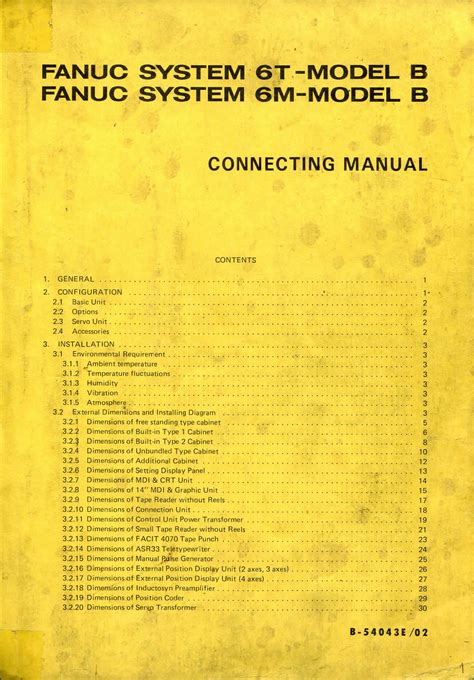 Fanuc 6m 6t Model B Connecting Manual Documents And Forms Manuals