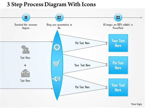 1214 3 Step Process Diagram With Icons PowerPoint Presentation PowerPoint Design Template