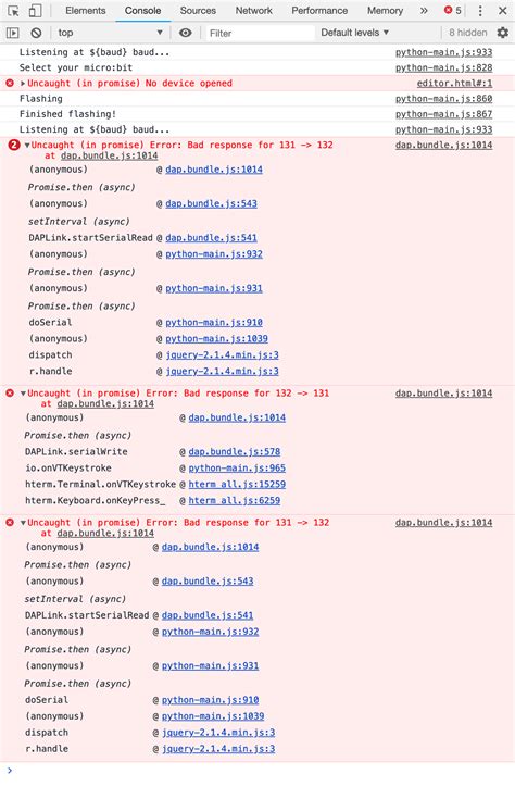 Webusb Dapjs Error Bad Response For 131 132 · Issue 109 · Bbcmicrobitpythoneditor · Github