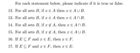 Solved For Each Statement Below Please Indicate If It Is Chegg Com