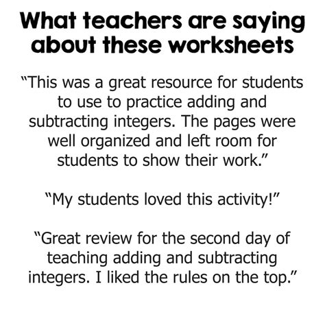 Adding And Subtracting Integers Worksheets Differentiated Etsy