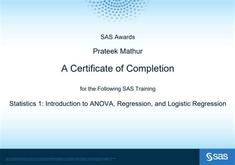 Prateek Mathur On Linkedin Sas Anova Dataanalysis Certification Regression