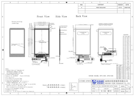 5 Inch 720x1280 Ips Tft Mipi Interface Lcd Display Module With Capacitive Touch Screen Viewe