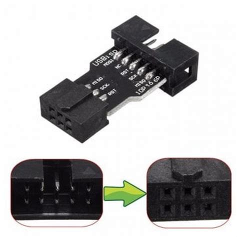 AVR ISP 10 Pin To 6 Pin Adapter Board Buy Online At Low Price In India ElectronicsComp Com