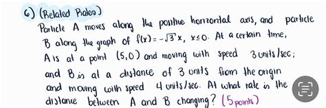 Solved Related Prates Particle A Moves Along The Positive Chegg Com