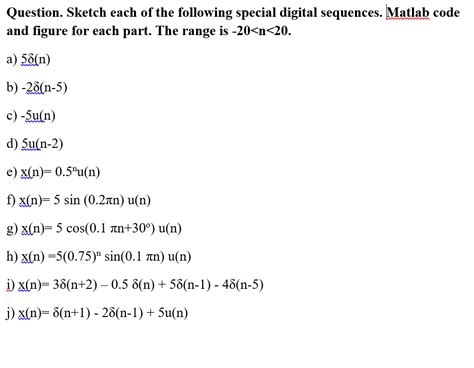 Solved Sketch Each Of The Following Special Digital