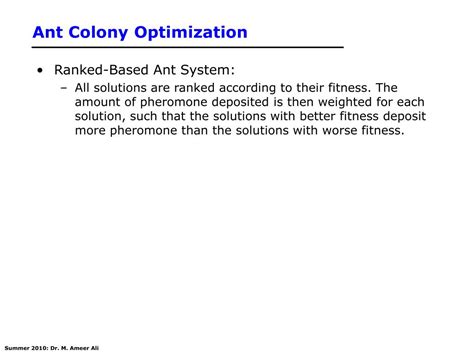 Ppt Ant Colony Optimization Powerpoint Presentation Free Download