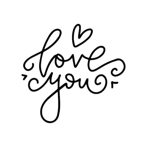 Te Amo Caligrafía Hecha A Mano Vector Premium
