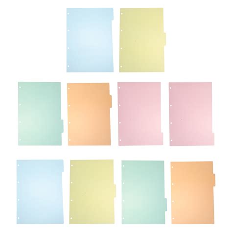 10pcs Binder Dividers Labels Separator Separated Index Cards For Office Walmart Com