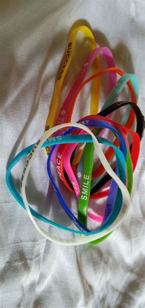 Rubber Bangle For Men Fashionable Hand Bangle 10pcs 5mm Darazlk