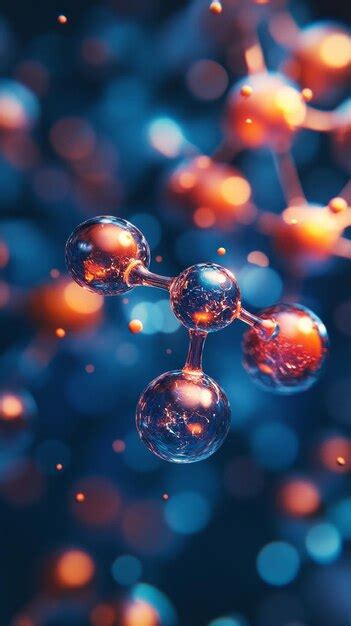 Molecule Structure 3d Illustration Abstract Background With Molecules Premium Ai Generated Image