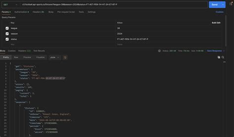 How To Get All Fixtures Data From One League Api Football
