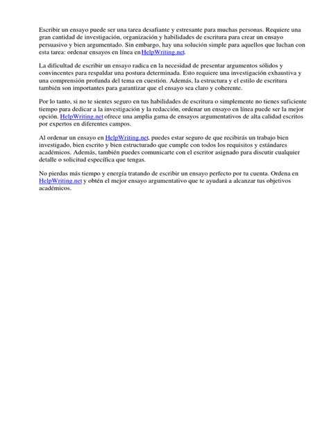 Los Mejores Ensayos Argumentativos Pdf Ensayos Escritura