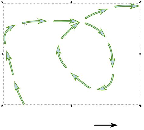How To Put Arrows Along A Path In Inkscape Graphic Design Stack Exchange
