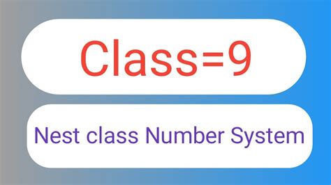 Class 9 Maths Chapter Number System Youtube