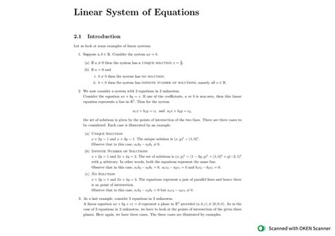 Matrix Linear System Of Equations Solution Method Elementary Row Operations Gauss Studocu