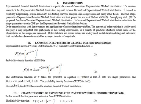 Type Ii Censored Analysis Based On Exponentiated Inverted Weibull Distribution